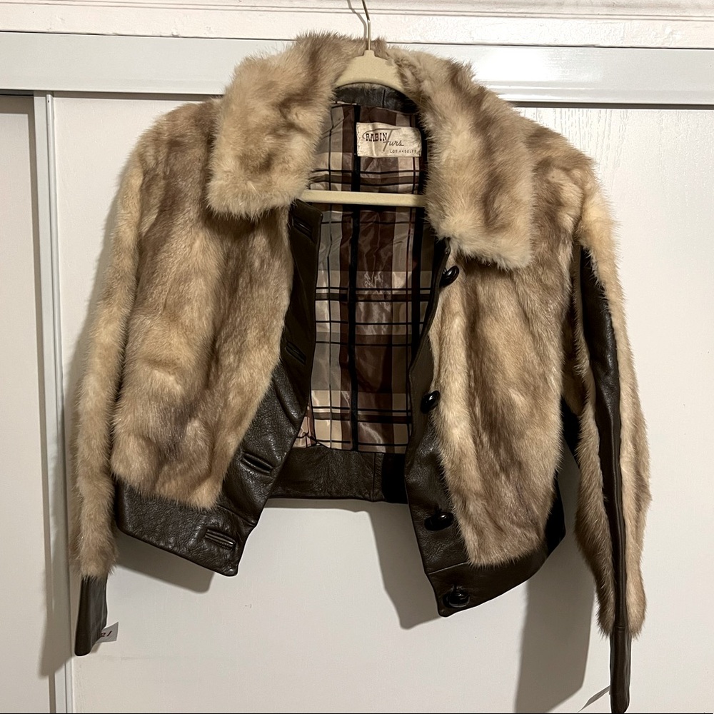 Vintage 1940’s Leather And Fur Jacket. - Gem